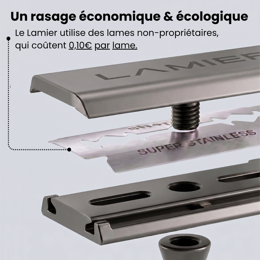 Rasoir de sûreté 30° peau sensible – Lamier ALZ-PREMIUM